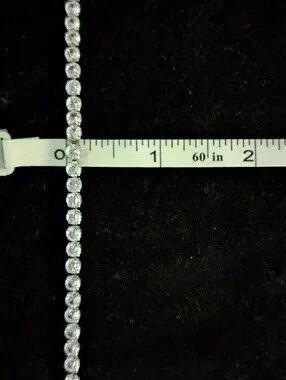 Jewelry | 925 Sterling Silver Round Zirconia Tennis Bracelet 17 Cm ...